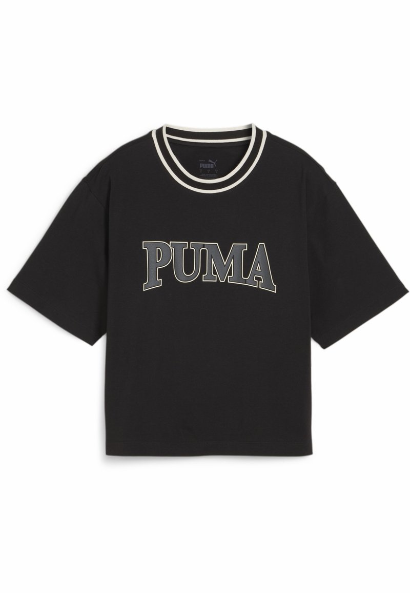 Puma SQUAD GRAPHIC - Print T-shirt - black - Zalando