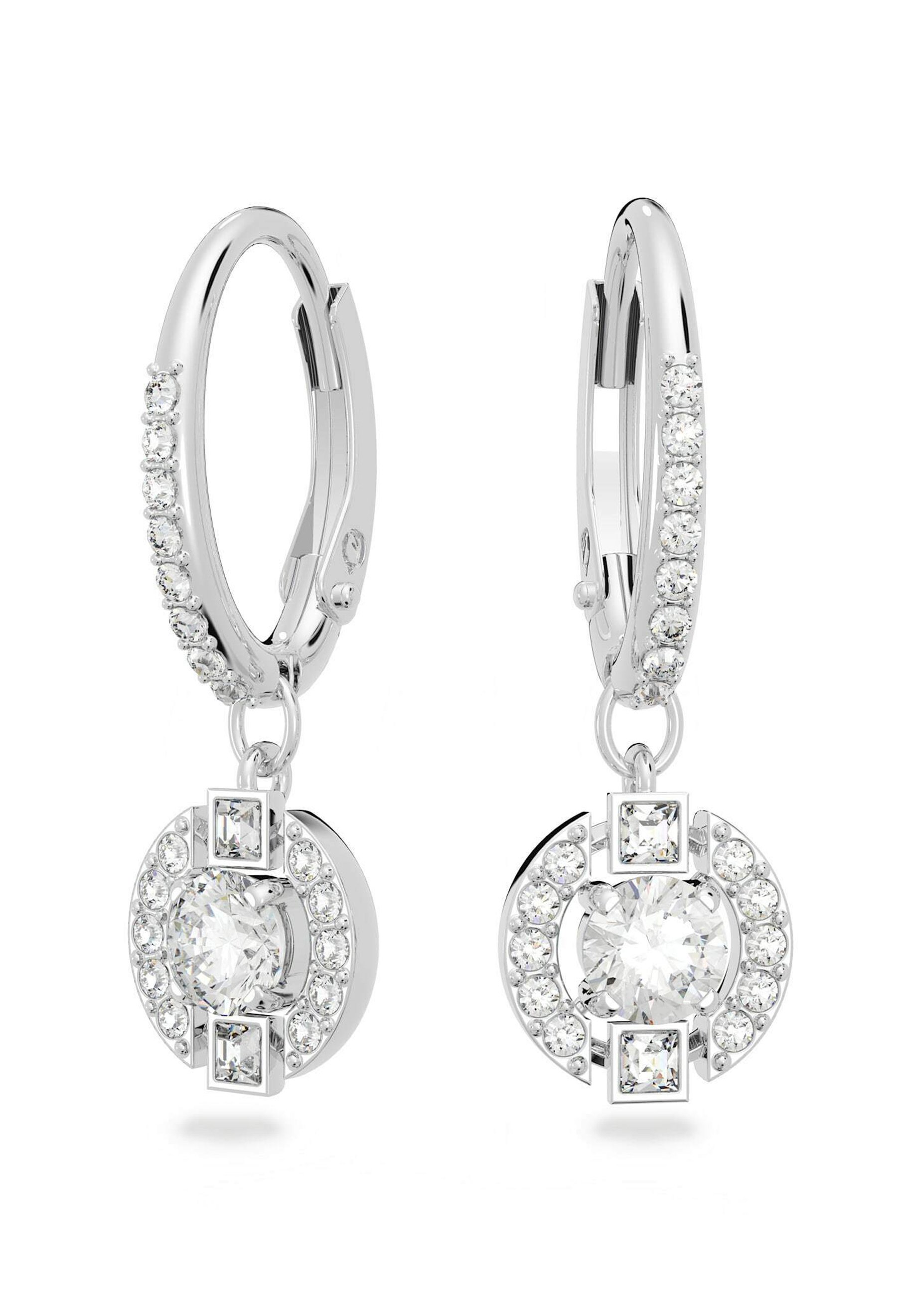 Swarovski SPARKLING DANCE DROP ROUND CUT Ohrringe white weiB Zalando
