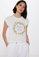 Springfield T-Shirt print - tan/offwhite - Zalando.at