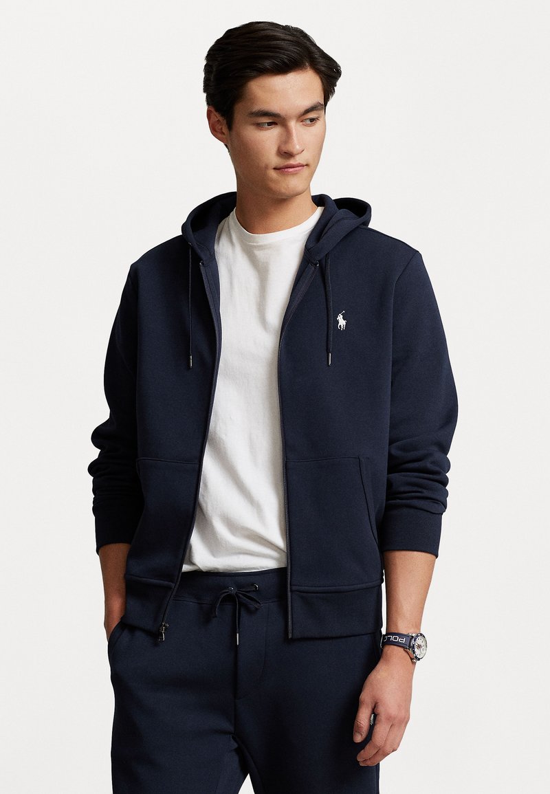 Polo Ralph Lauren HOOD - Športna jopa s kapuco na zadrgo - aviator navy ...