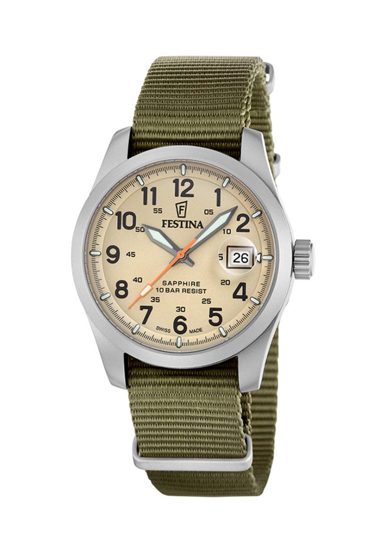 Festina FIELD SWISS MADE - Laikrodis - beige-green/Neutrali rusva ...