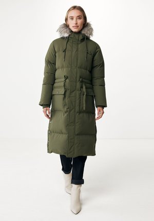 Mexx Hooded Elastic Belt Coat - Winterjas - dark green/groen - Zalando.nl