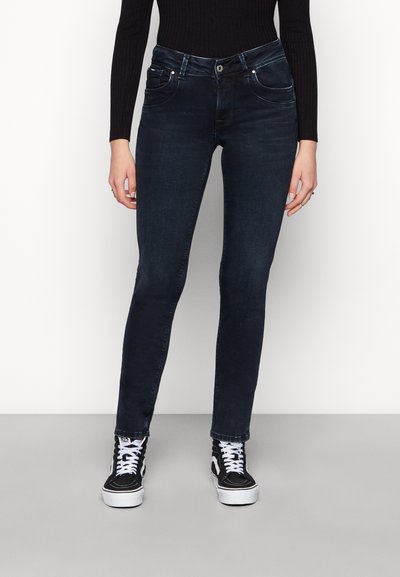 Pepe Jeans VIOLET - Slim fit -farkut - XF1/musta denim - Zalando.fi