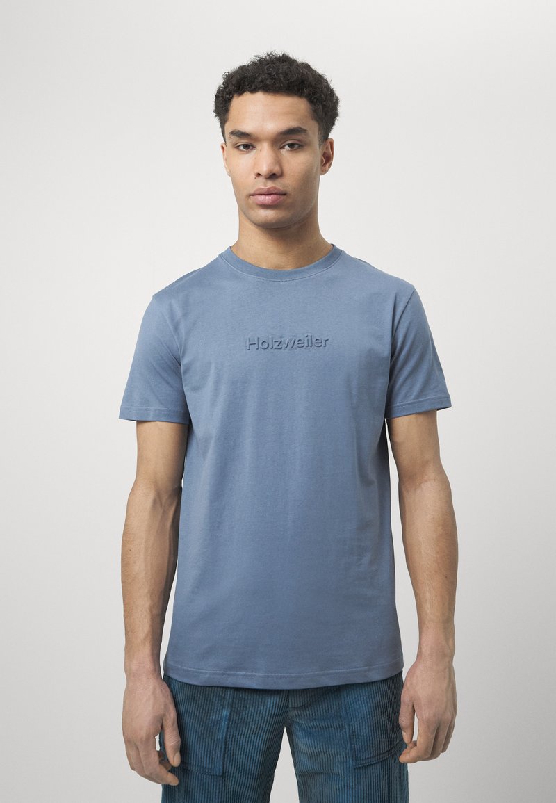 Holzweiler TUCKER EMBOSS TEE - T-shirt basic - blue/granatowy - Zalando.pl