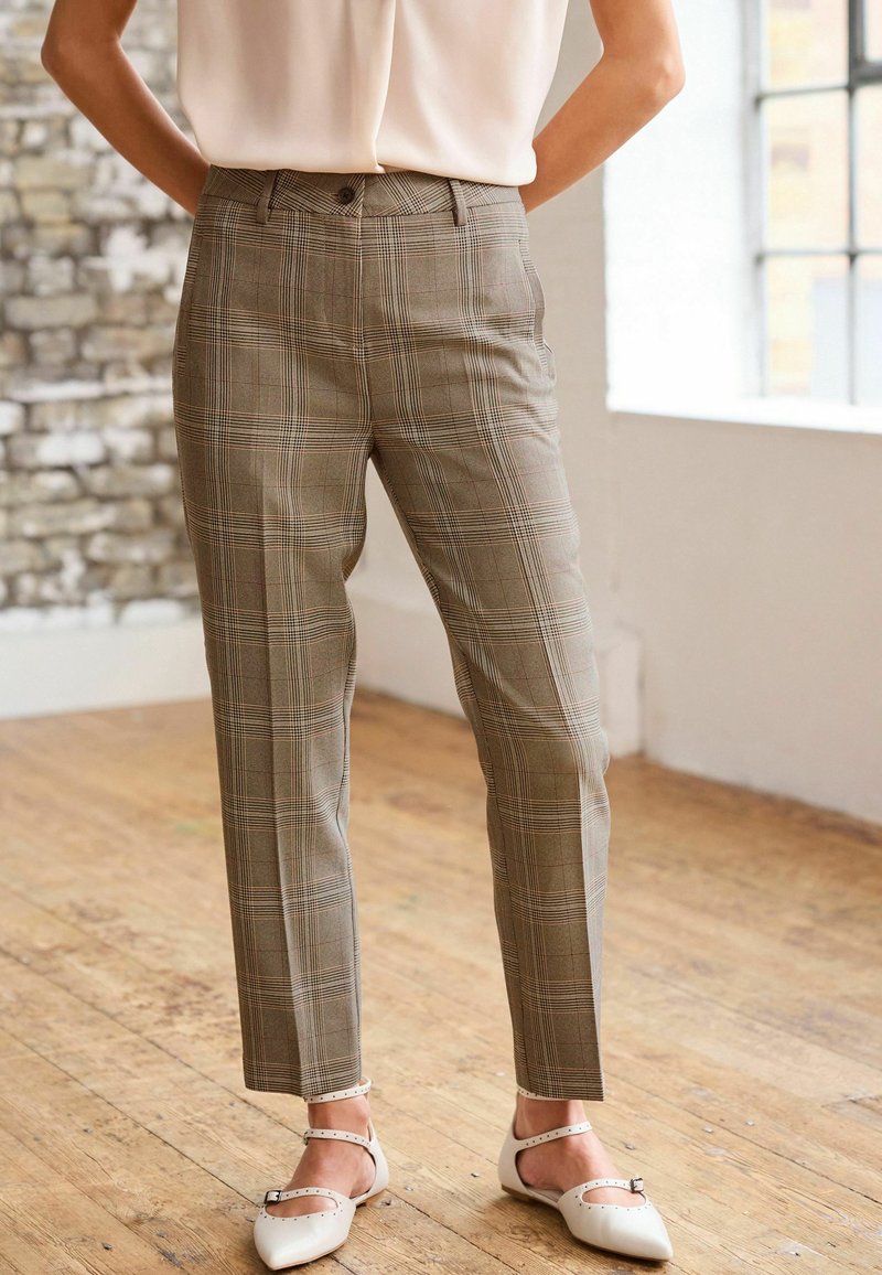 Next Chino - natural check/beige - Zalando.ch
