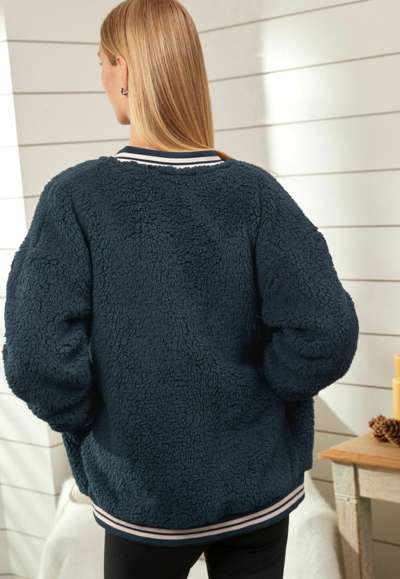Next Cosy Borg Bomber Jacket - Fleecejacke - navy blue/blau - Zalando.ch