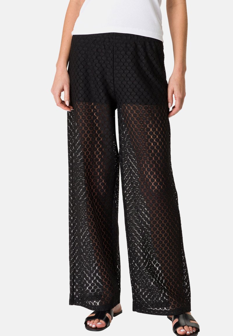 zero TRANSPARENT MIT - Pantalon classique - black beauty/noir - ZALANDO.FR