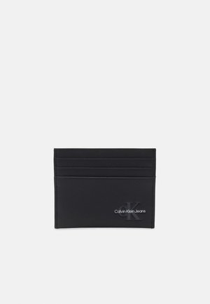 Calvin Klein DIAGONAL CARDHOLDER UNISEX - Peňaženka - black/čierna ...