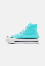 Converse CHUCK TAYLOR ALL STAR LIFT - Höga sneakers - triple cyan/white ...