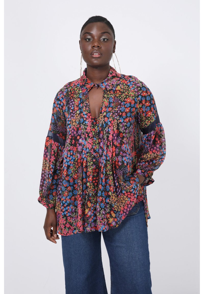 Jean Marc Philippe EN VOILE IMPRIMÉ AVEC PLIS PLATS - Tunic - violet ...