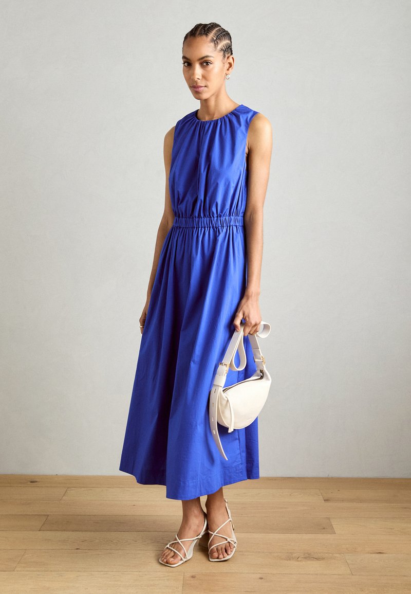 Esprit GATHERD MIDI - Day dress - bright blue/blue - Zalando