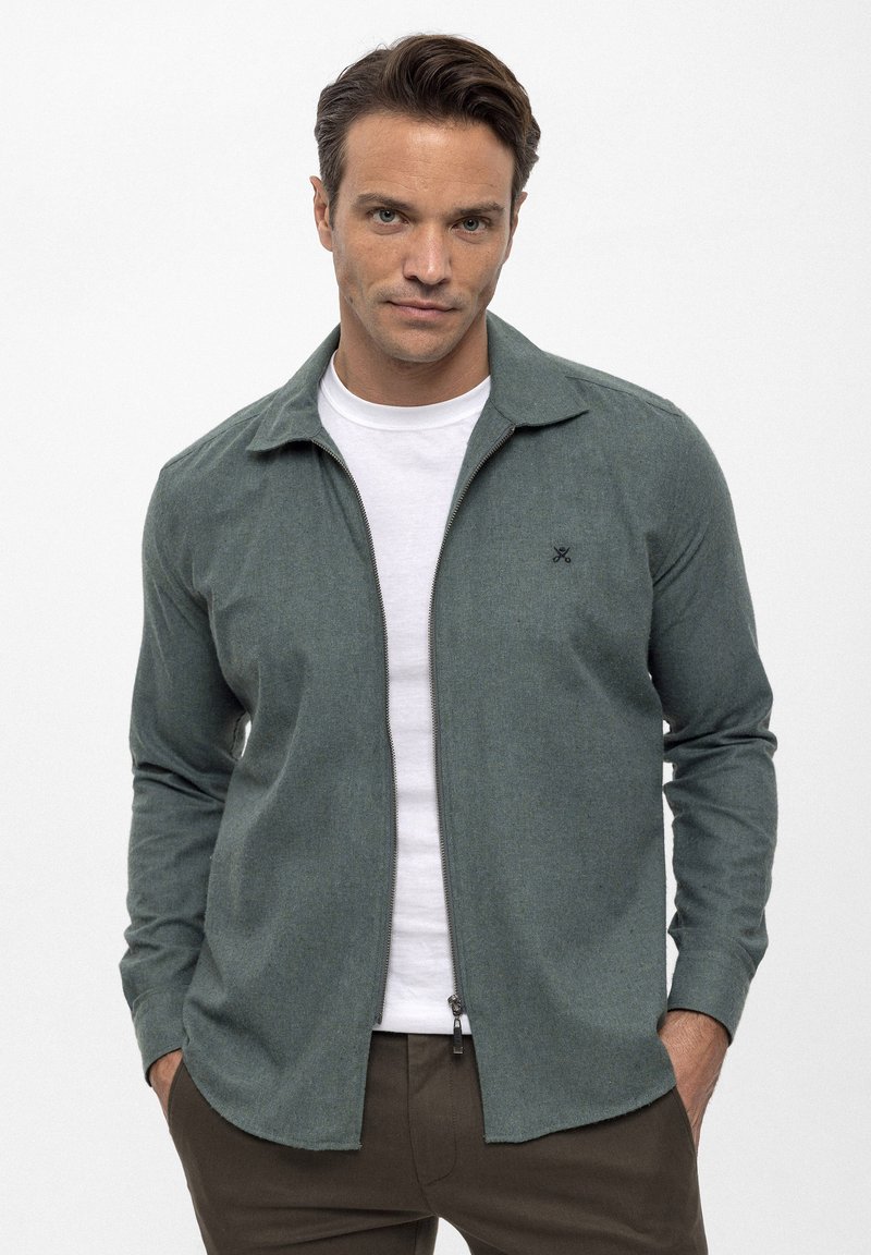 Felix Hardy BASIC FULL-ZIP - Shirt - green - Zalando