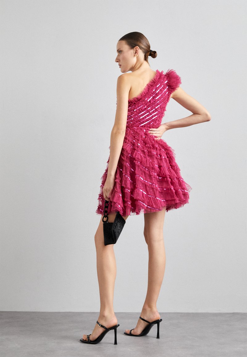 Needle & Thread SPIRAL SEQUIN ONE SHOULDER MICRO MINI DRESS - Cocktail ...