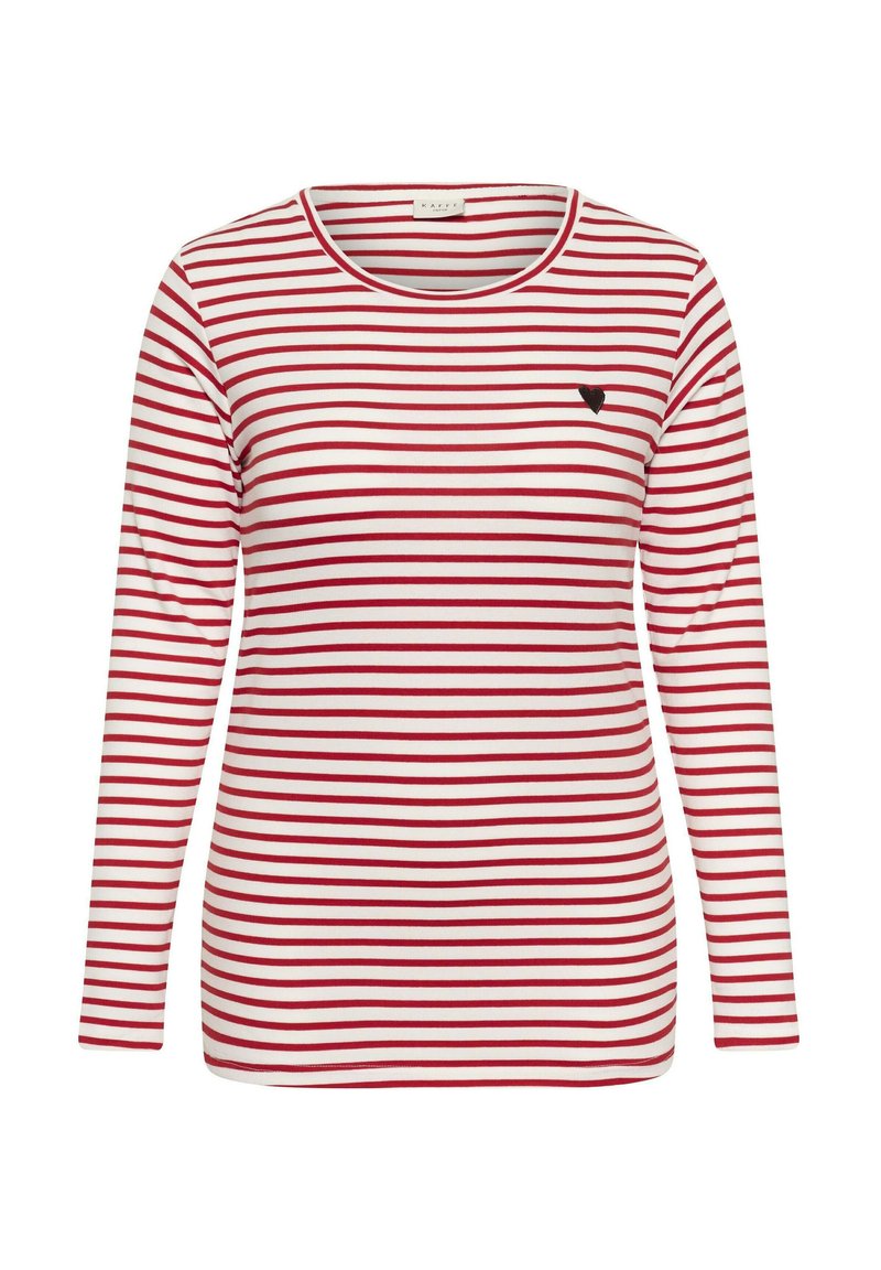 Kaffe Curve KAFFE CURVE KCLIA T-SHIRT - Langarmshirt - chalk red ...