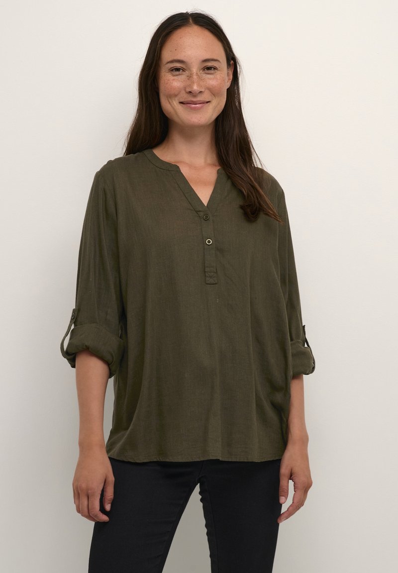 Kaffe MILIA - Blouse - forest night/green - Zalando