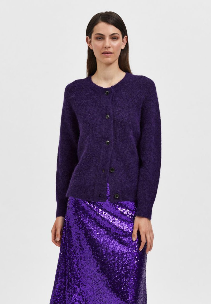 Selected Femme SLFLULU - Cardigan - acai/melange/purple - Zalando