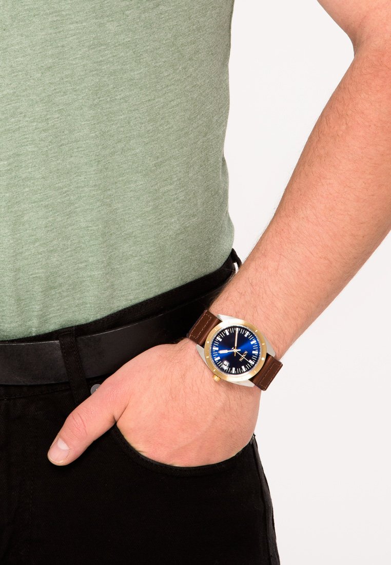 Nixon ROVER - Watch - navy/braun/goldfarben/brown - Zalando.co.uk