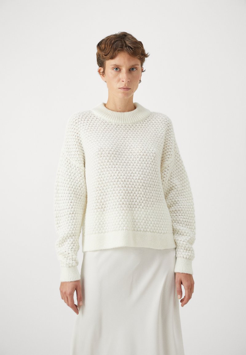 ONLY ONLBUSY BUBBLE - Pullover - cloud dancer/écru - ZALANDO.FR