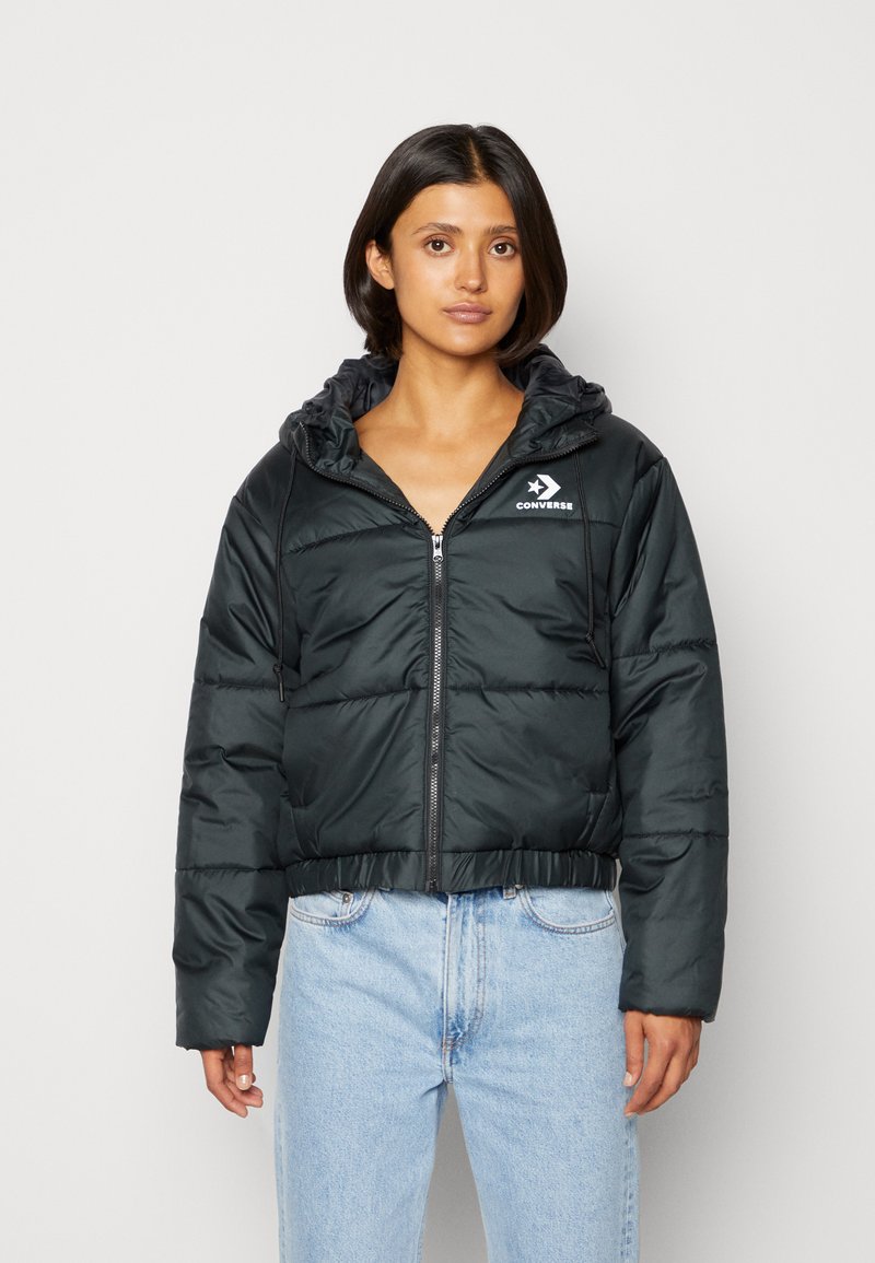 Converse SHORT PUFFER JACKET - Winterjacke - black/schwarz - Zalando.ch