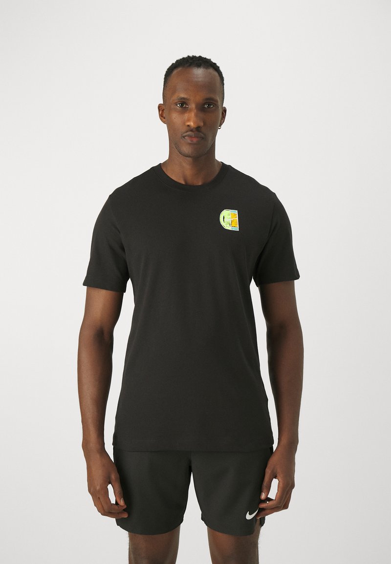 Nike Performance TEE OPEN - Sports T-shirt - black - Zalando.co.uk