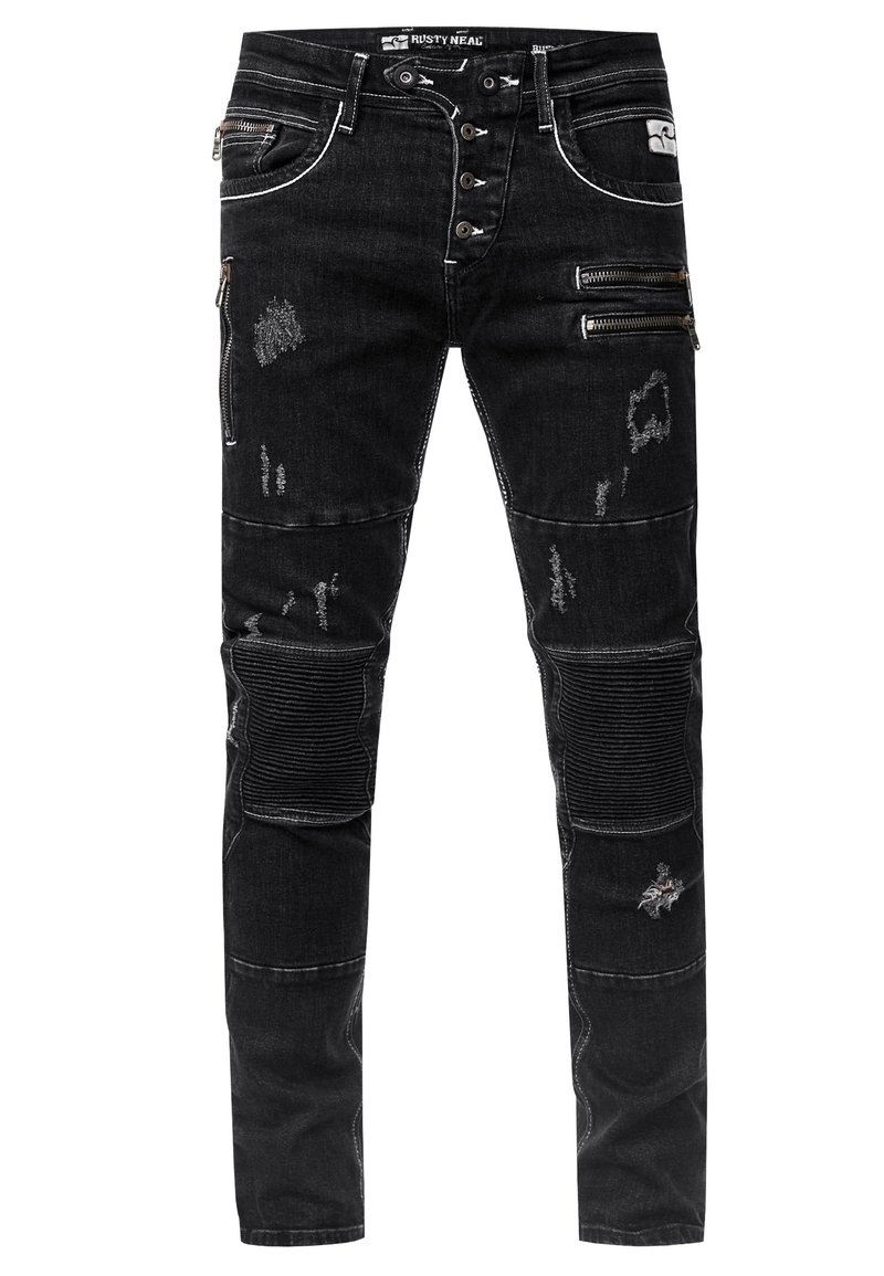 Rusty Neal Slim fit jeans - black used/black - Zalando