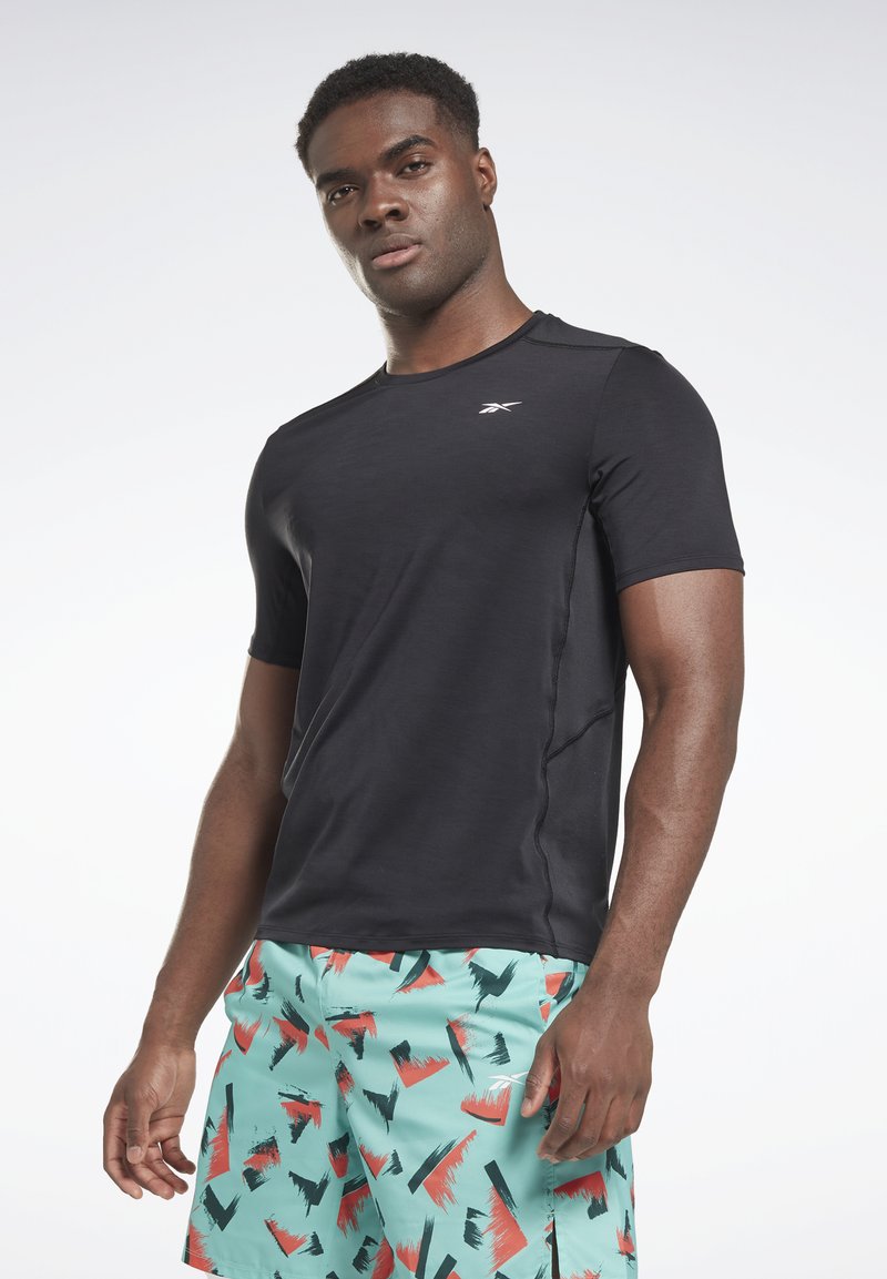Reebok TS AC SOLID ATHLETE - T-shirt de sport - black/noir - ZALANDO.FR