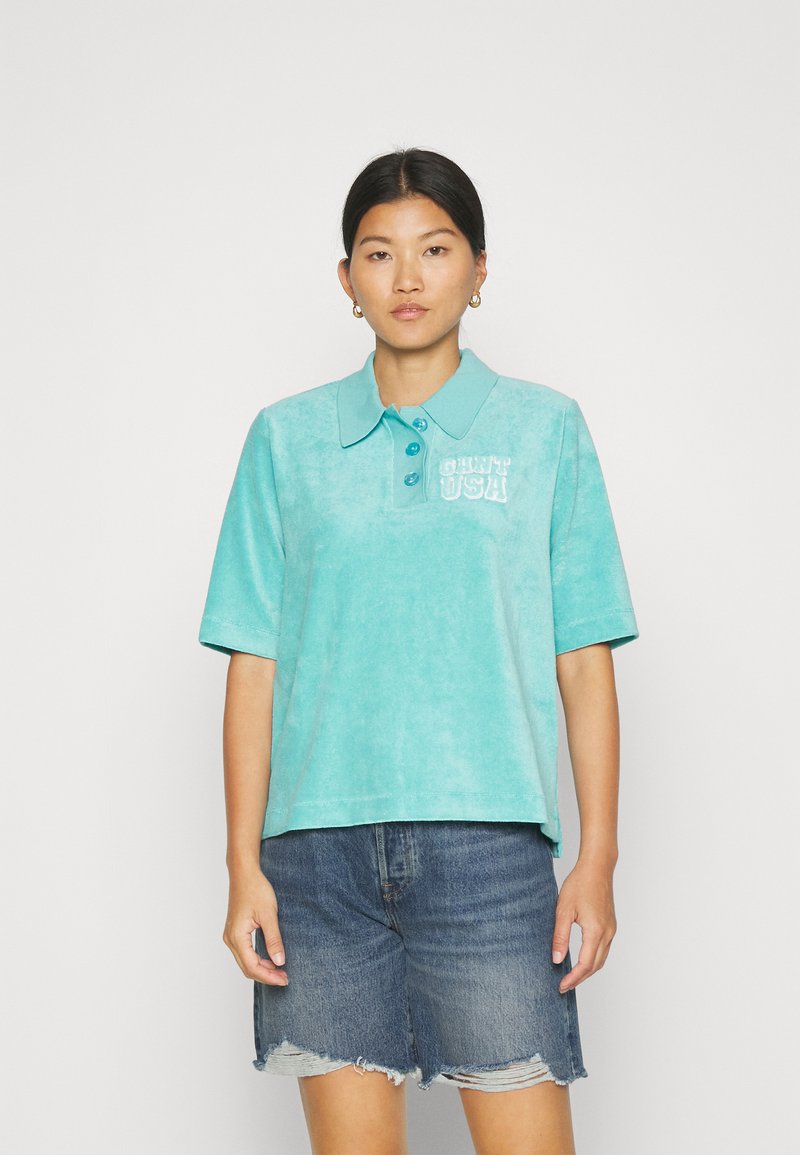 GANT RELAXED TERRY - Poloshirt - tropic blue/türkis-meliert - Zalando.ch