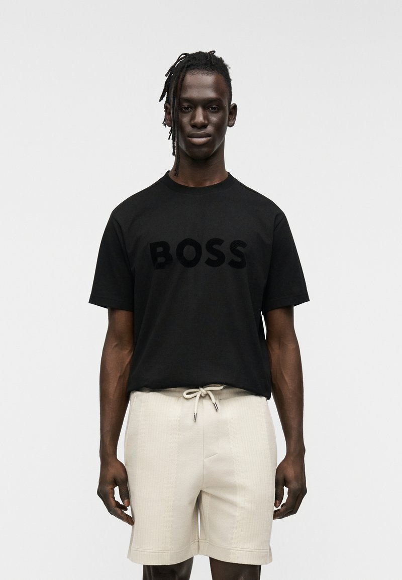 BOSS ICONIC LOGO - Print T-shirt - black - Zalando