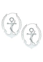 Wildcat CHAIN ANCHOR HOOPS - Ohrringe - hochglanzpoliert/silberfarben ...