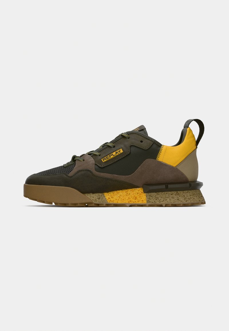 Replay FIELD CLASSIC - Trainers - mil green/yellow/green - Zalando