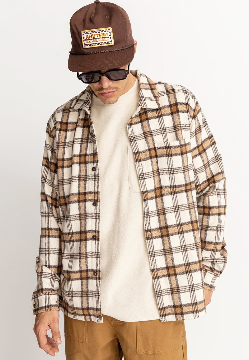 Rhythm ALBERT CHECK LS - Hemd - natural/beige - Zalando.de