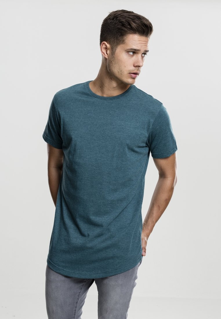 Urban Classics SHAPED MELANGE LONG TEE - T-Shirt basic - teal/türkis ...