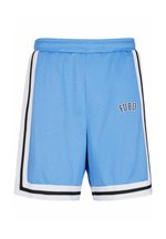 FUBU COLLEGE - Tracksuit bottoms - light blue white/light blue - Zalando