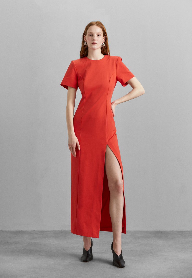 Sara Battaglia Slit Dress Maxi Dress Aperol Orange Zalando Ie