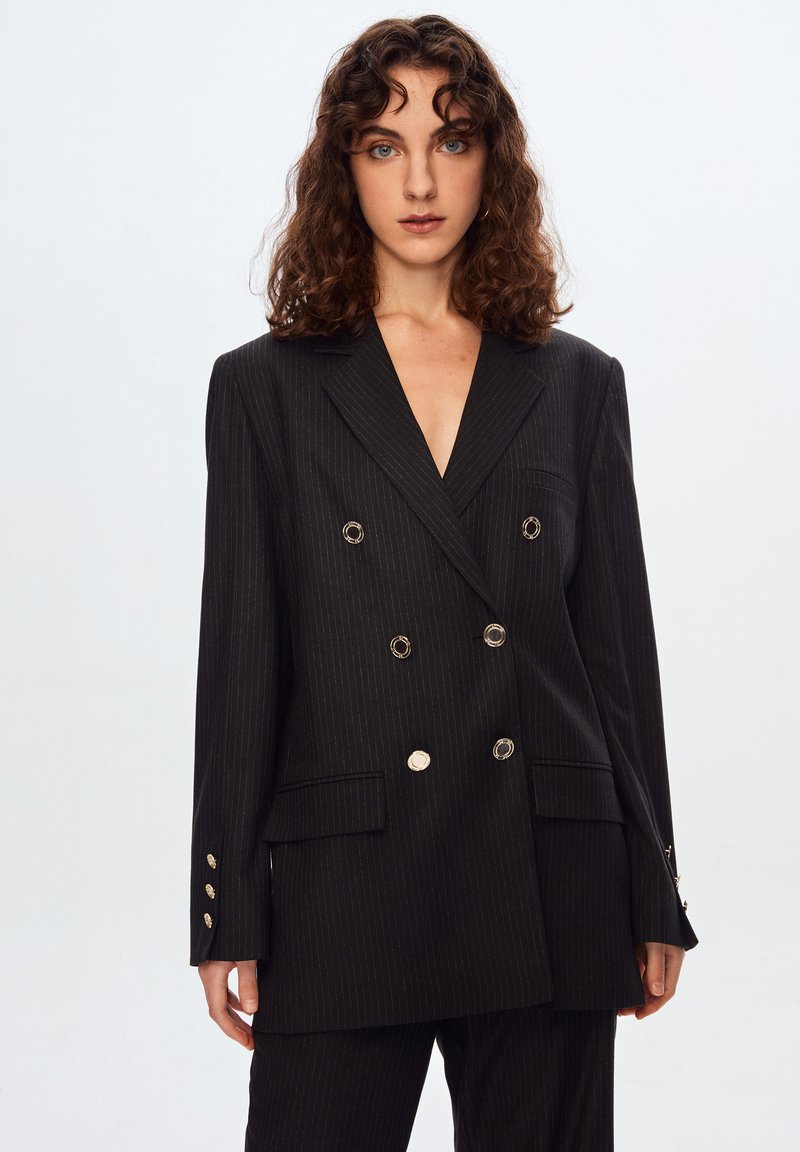adL ROSALIND - Blazer - striped black/black - Zalando
