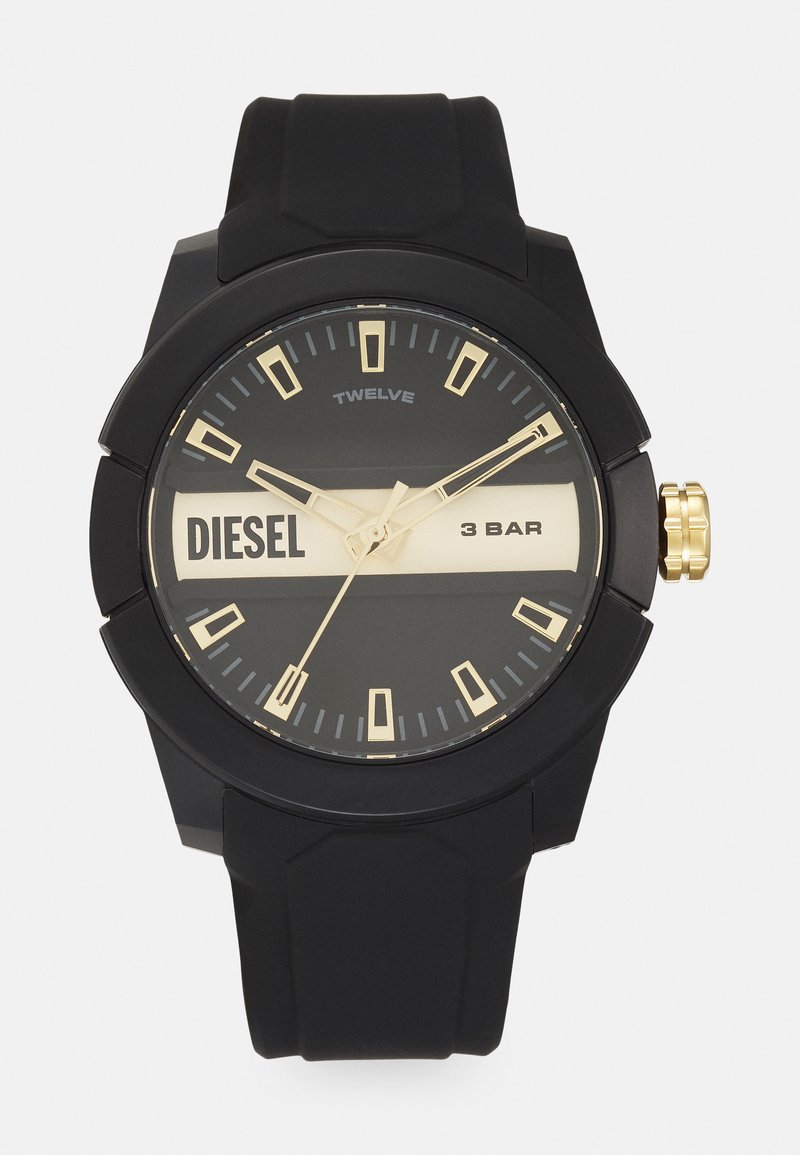Diesel DOUBLE UP - Uhr - black/gold-coloured/schwarz - Zalando.at