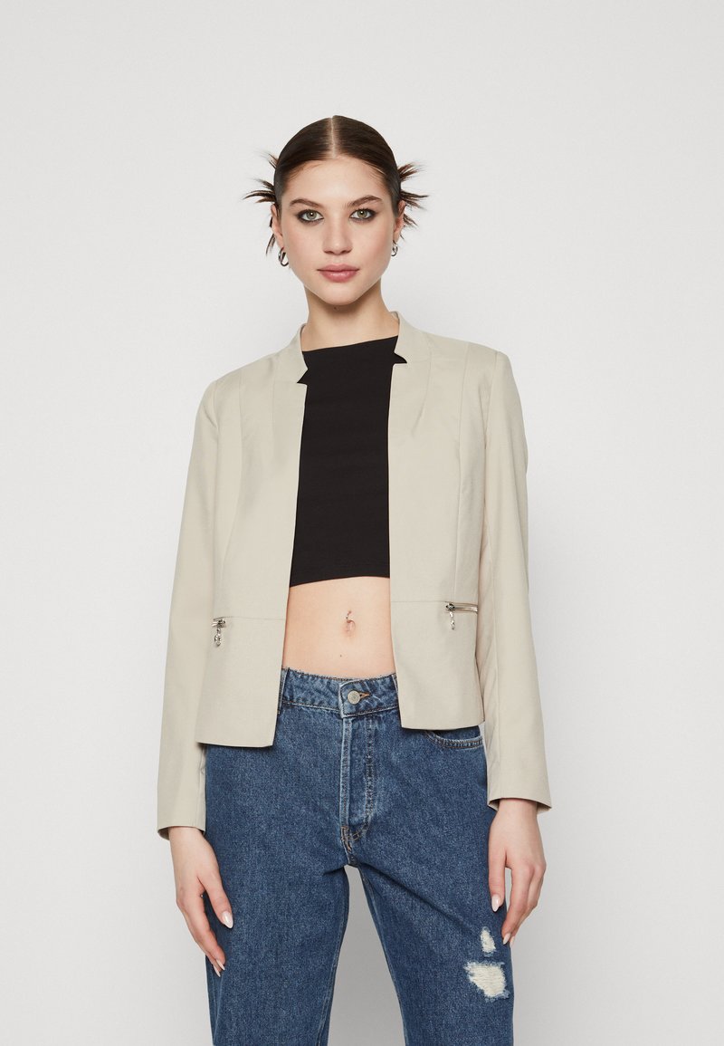 ONLY ONLMADDY KOMA SHORT ZIP - Blazer - oxford tan/beige - Zalando.at ONLY ONLMADDY KOMA SHORT ZIP - Blazer - oxford tan/beige - Zalando.at