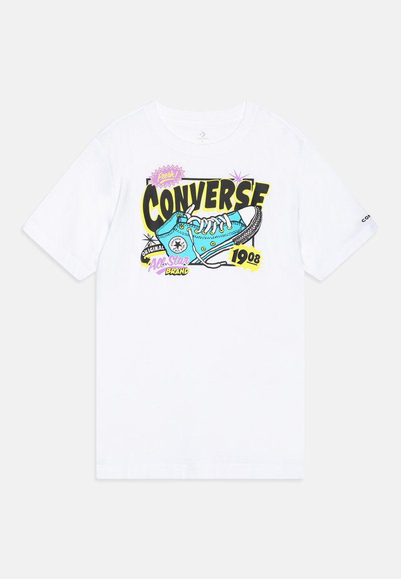 Converse SUN FRESH SNEAKER TEE - Print T-shirt - white - Zalando.co.uk