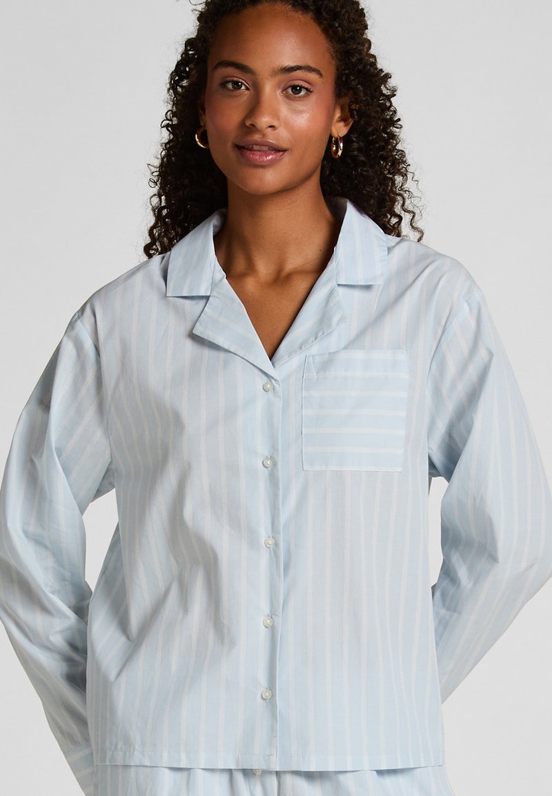 Hunkemöller STRIPE - Pyjama top - blue - Zalando