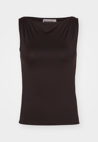 Weekday ANNIE BOATNECK SLEEVELESS - Top - dark brown/braun - Zalando.de