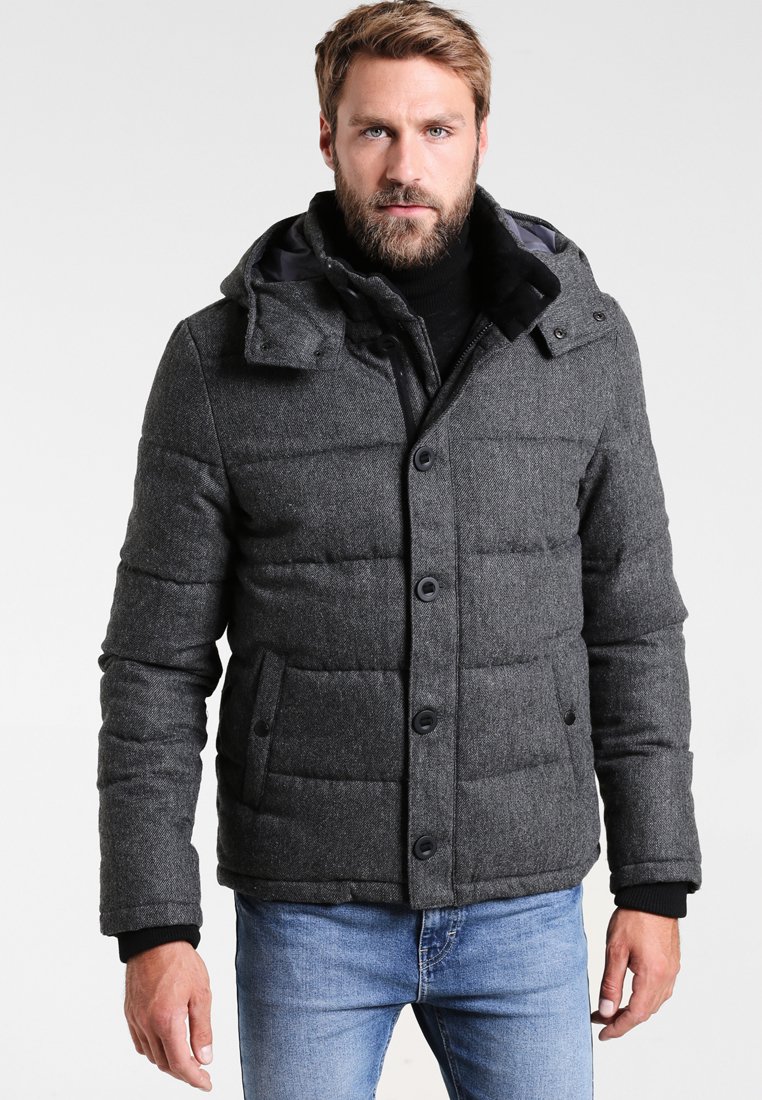 Pier One Winterjas - grey melange/donkergrijs gemêleerd - Zalando.nl