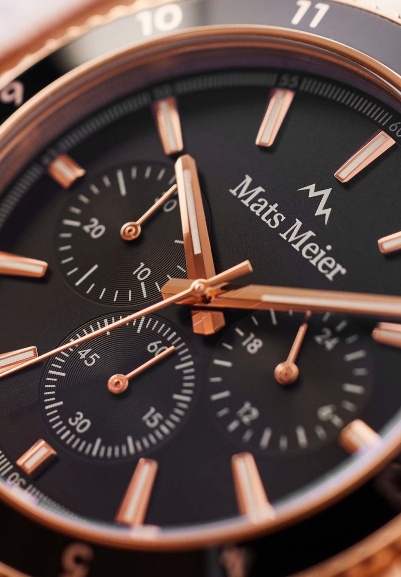 Mats Meier Chronograph watch - rose gold-coloured - Zalando