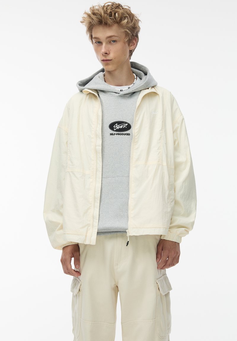 PULL&BEAR Waterproof jacket - beige - Zalando