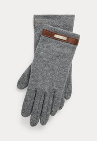 Lauren Ralph Lauren SHEEPSKIN TRIM WOOL BLEND TECH GLOVES - Fingerhandschuh - grey heather/grau ...