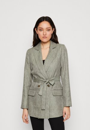 La Strada Unica PENNY PIN STRIPED - Kort kappa / rock - medium grey ...
