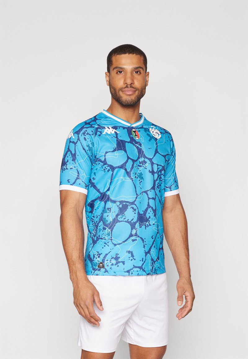 Kappa Gara KOMBAT THIRD SPEZIA - Print T-shirt - azure/white/light blue ...