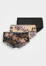 Lindex BRIEF FLOWER 3 PACK - Pants - black/multi-coloured - Zalando.de