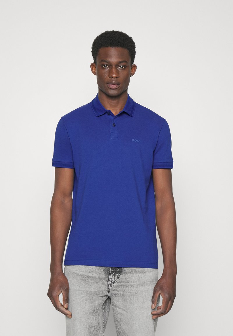 BOSS COTTON PIQUEE REGULAR FIT LOGO POLO - Polo shirt - bright blue ...