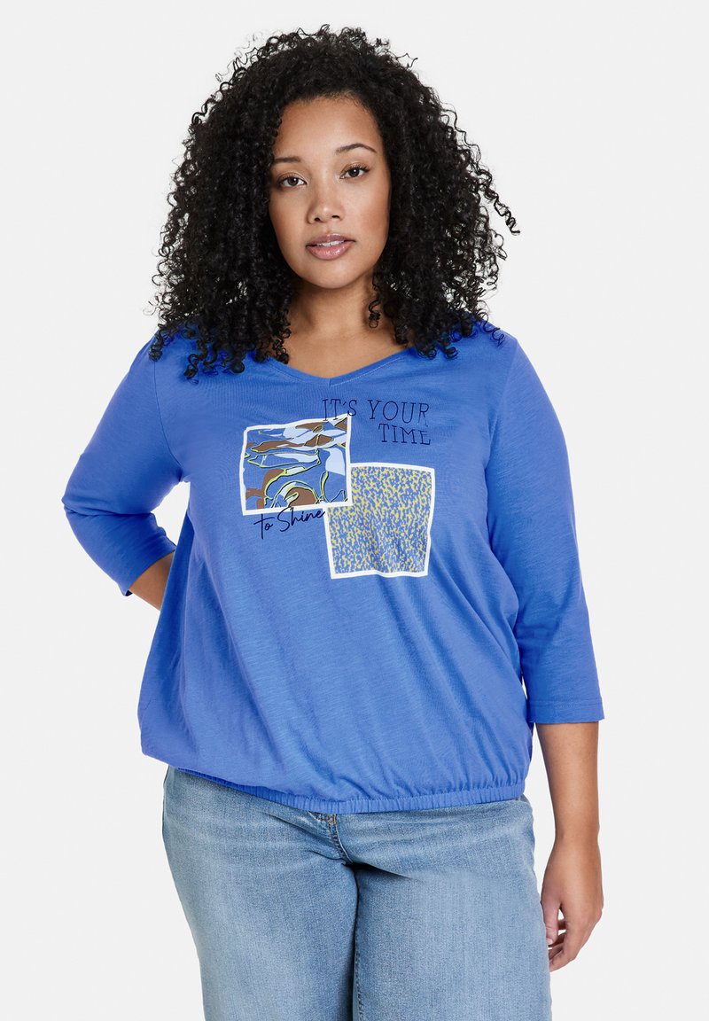 Samoon 3/4 ARM - Langarmshirt - blue bonnet gemustert/blau - Zalando.at