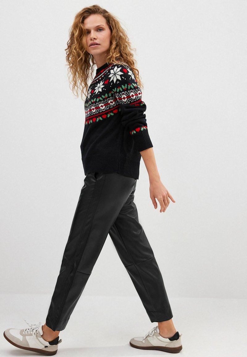 Next CHRISTMAS - Strickpullover - black heart fairisle/schwarz - Zalando.de